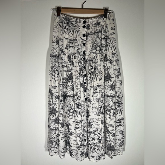 THE GREAT. | Skirts | The Great Toile White Black Floral Beach Retro ...